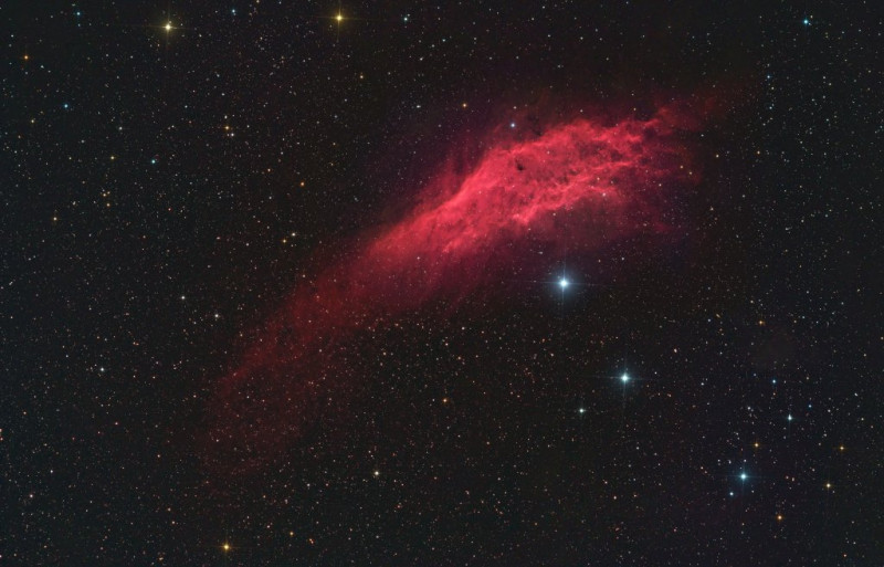 Definitive 200mm Lens Image of the California Nebula Processed by Noel ...
